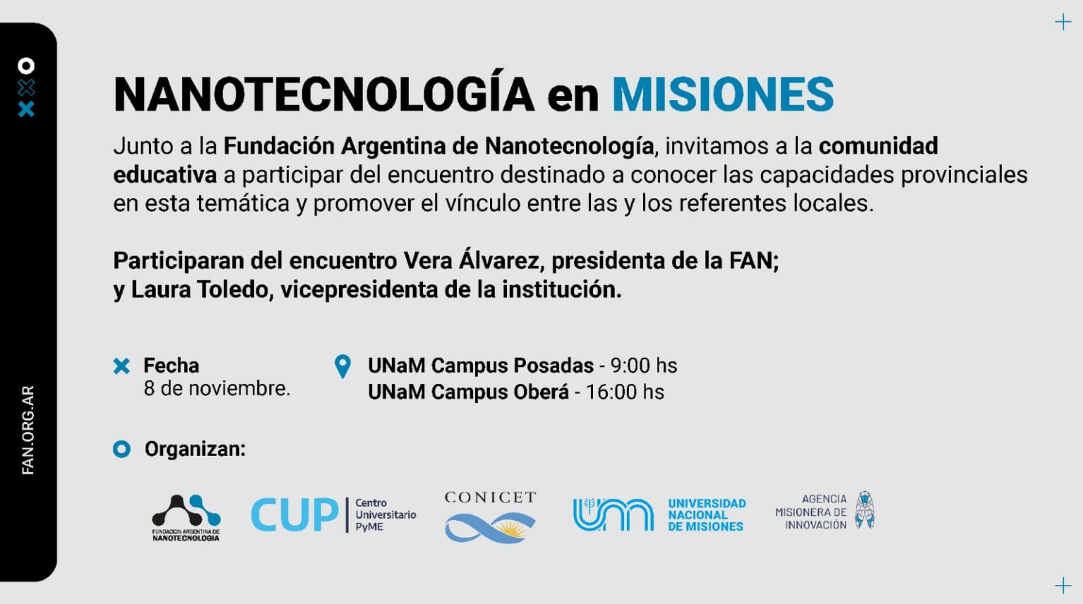 La FAN organiza el evento Nanotecnología en Misiones - Fundacion Argentina de Nanotecnologia